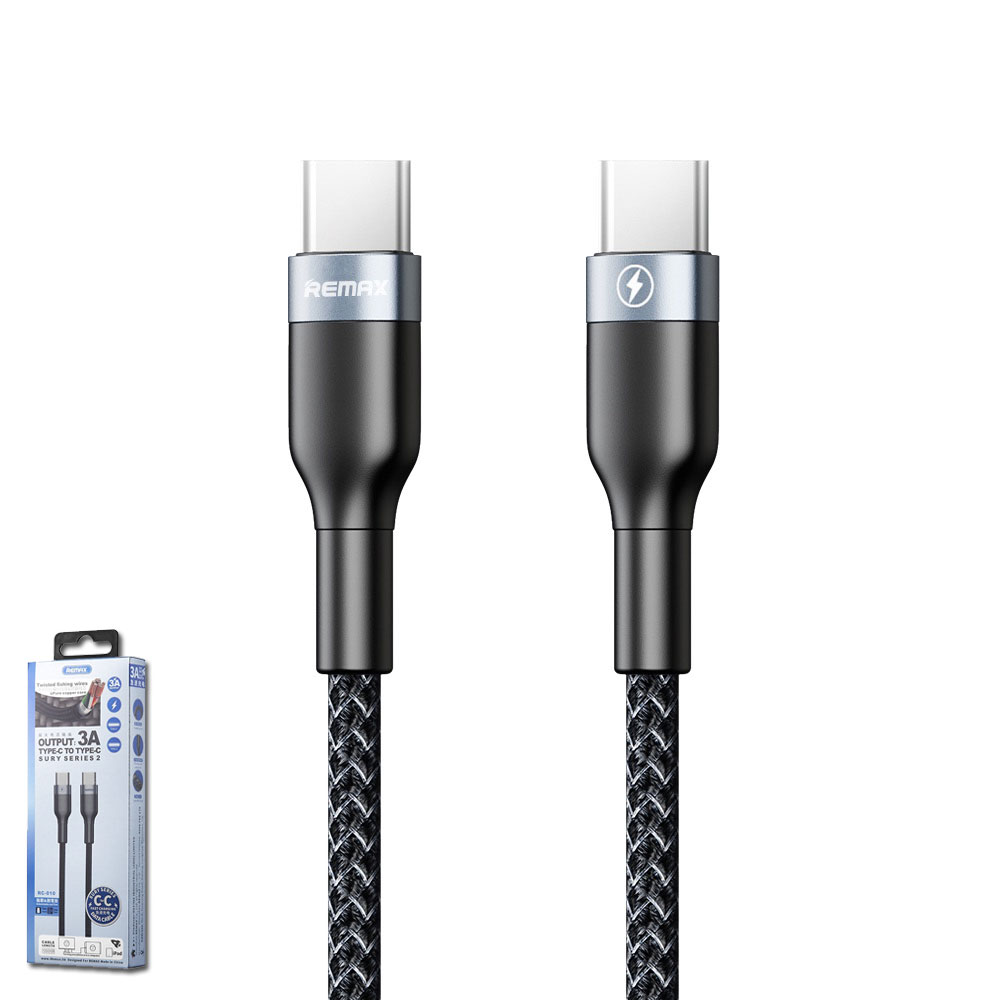 Cable Type-C To Type-C1M (RC-010cc,Black) - สายชาร์จ REMAX | Remax Thailand