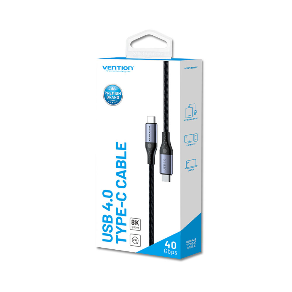 Cable Type-C to Type-C 1M 240W TAV,Black - สายชาร์จ Vention | Remax ...